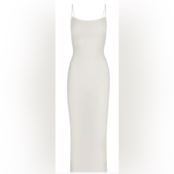 SKIMS | Dresses | Skims Ribbed Slip White Nightgown Dress Xl | Poshmark